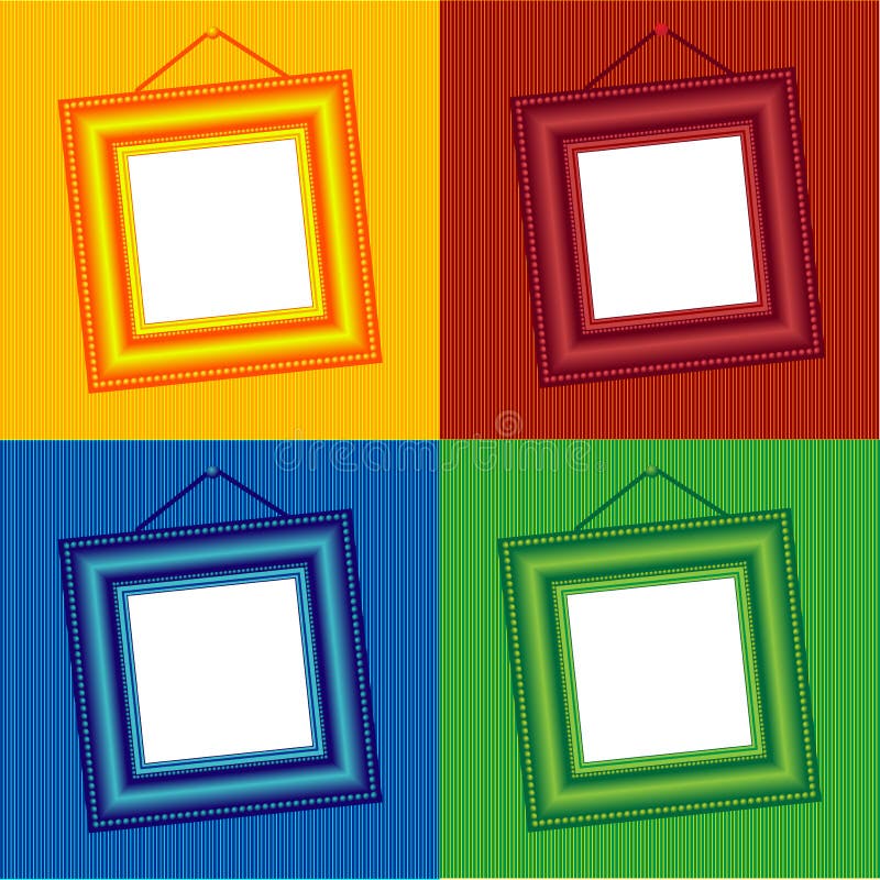 Frame 4 kleuren vector illustratie. Illustration of persoon - 8576087