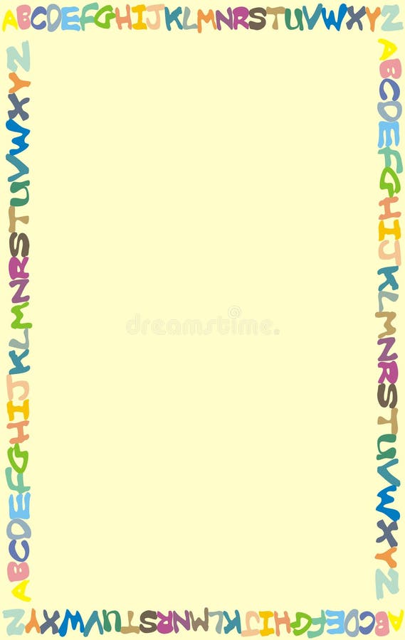 Alphabet Picture Frame, Portrait Stock Vector - Illustration of pattern ...