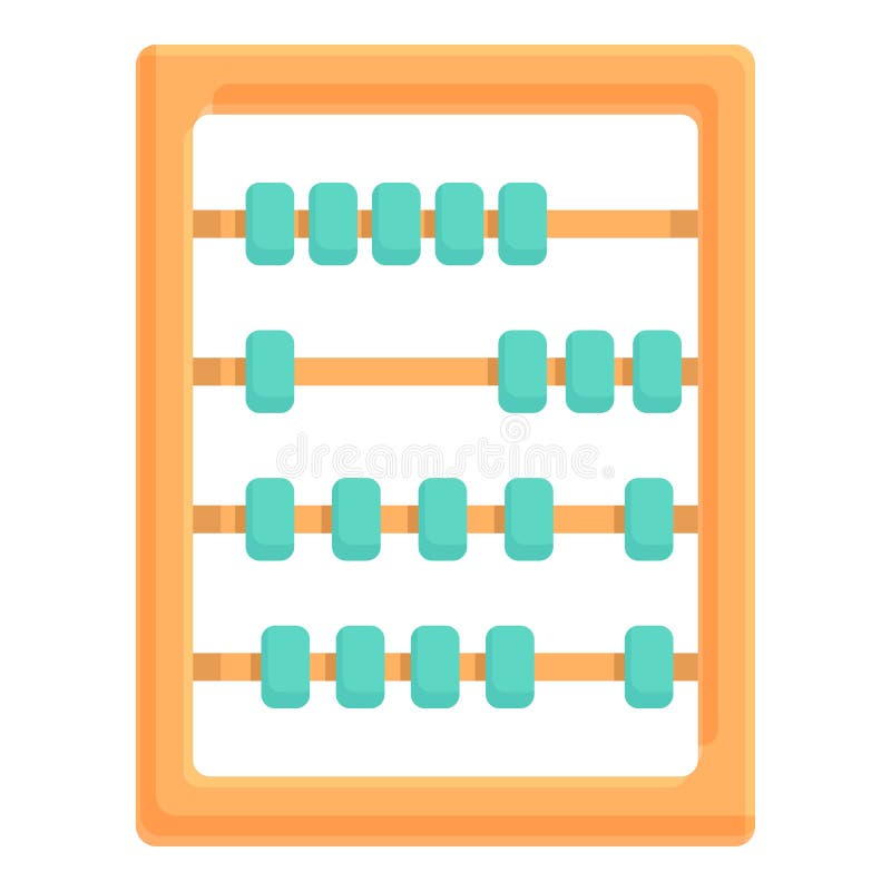 Math Abacus Icon, Cartoon Style Stock Vector - Illustration of ...