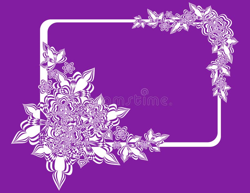 Abstract flowers frame stock vector. Illustration of lilac - 27244859