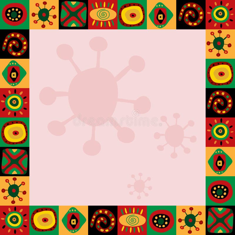 African-tribal-art Pattern S Frame Stock Vector - Illustration of ...