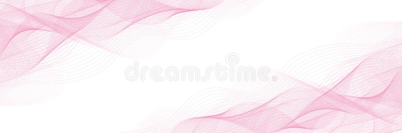 Frame of Abstract Vector Pink Colored Wave Melody Lines on White ...