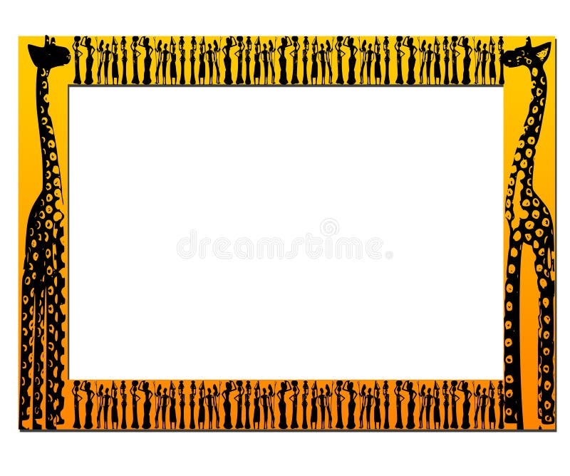 Frame africano ilustração stock. Ilustração de geométrico - 19555448