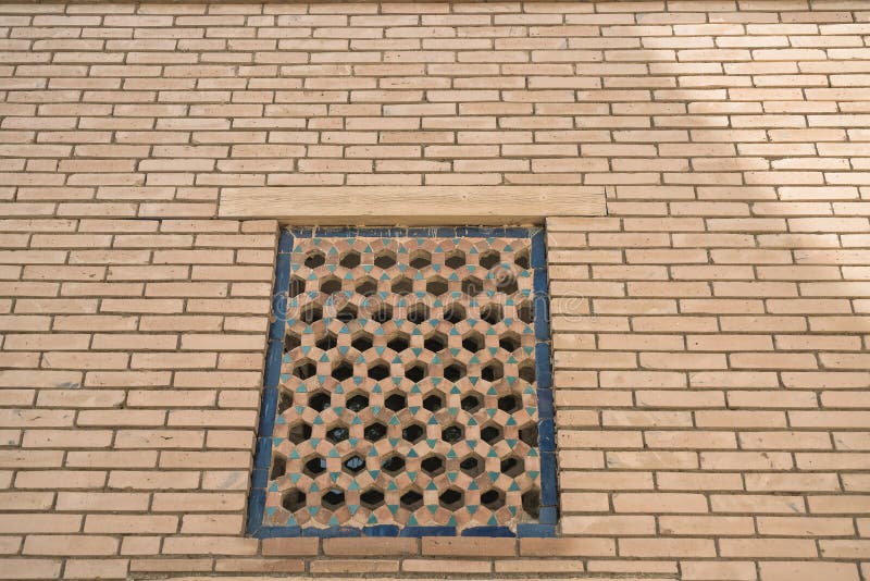 Frame of Ancient Arabic Window View from Below Stock Photo - Image of ...