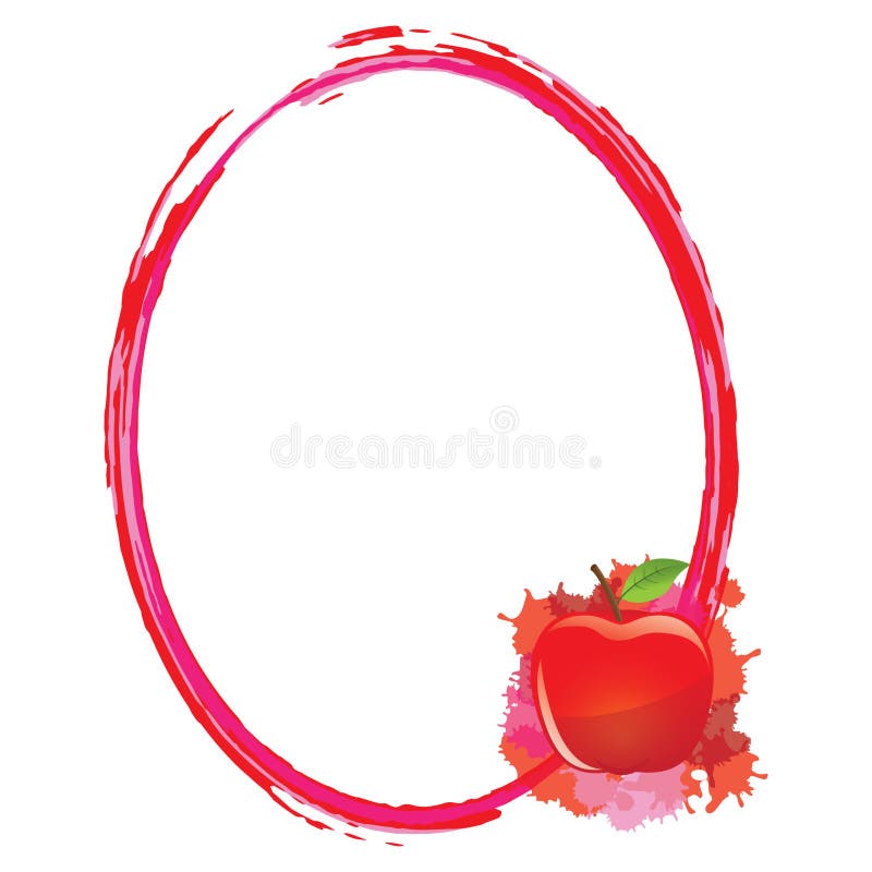 Frame with Apple. Vector Illustration Decorative Design Stock Vector ...
