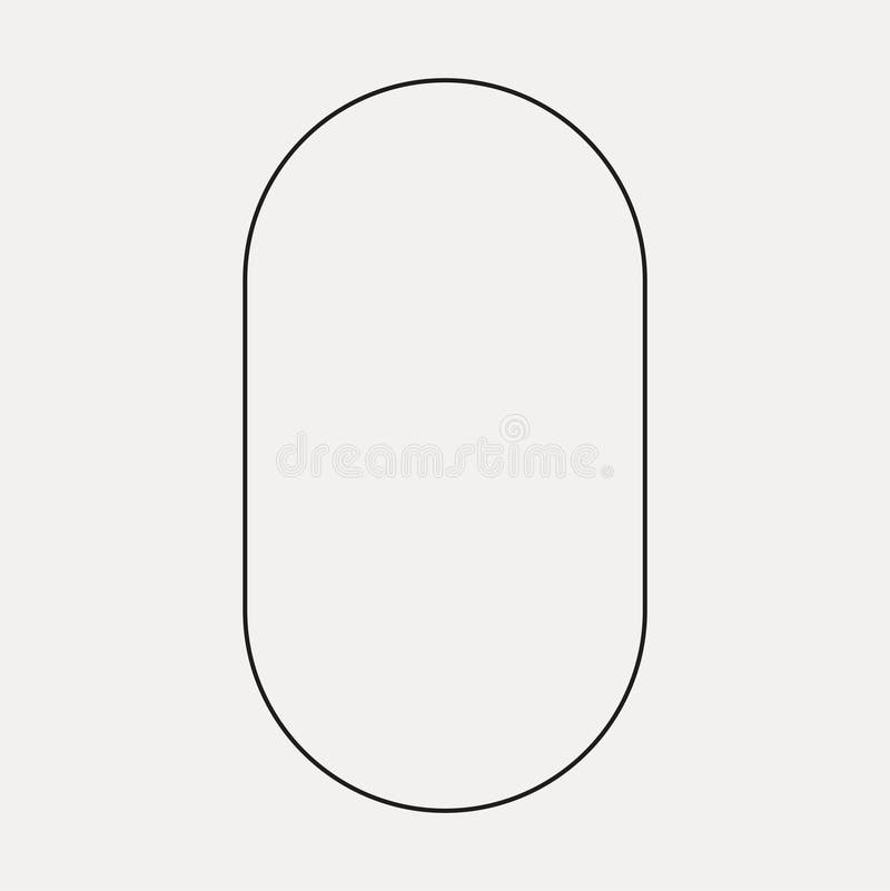 Frame Arc, Oval, Round. Abstract Minimalistic Linear Design Element ...