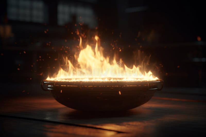 Frame Around Realistic Fire with Good Lighting for Commercial Use Stock ...