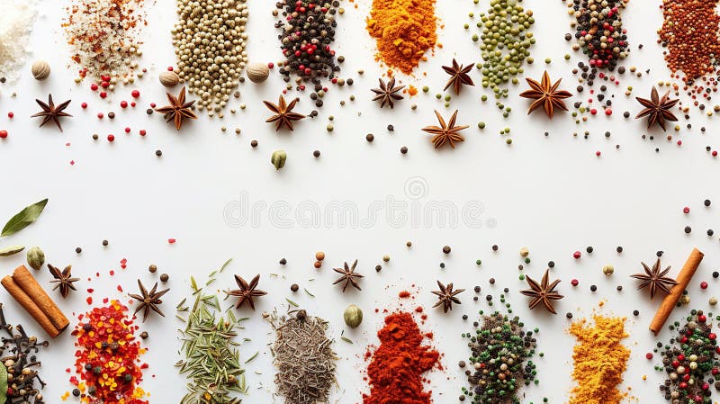 Spices Frame stock illustration. Illustration of ingredients - 326176791