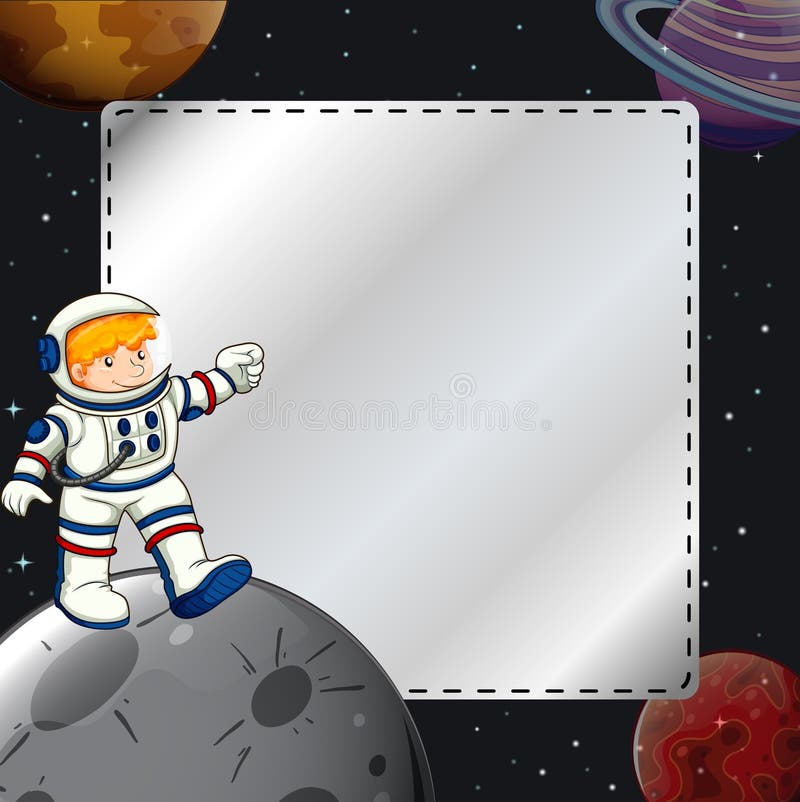 Cute planets frame stock vector. Illustration of blank - 24046185