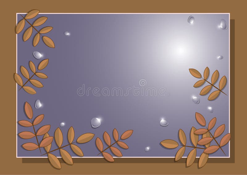 Frame of Autumn Leaves of Mountain Ash Stock Vector - Illustration of ...