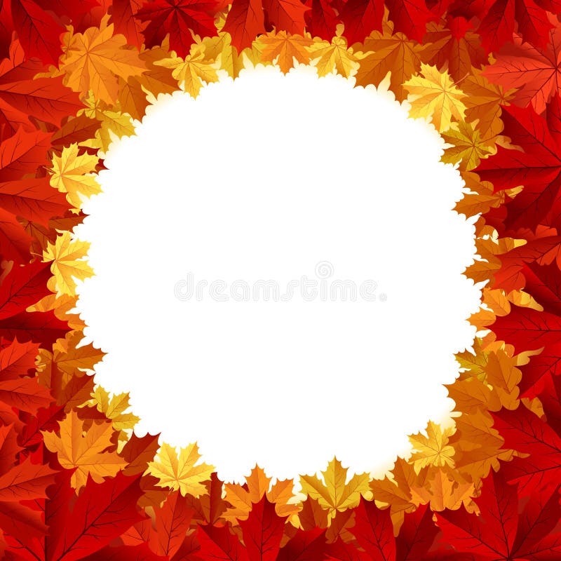 Maple Footer / Autumn Leaves Stock Illustration - Illustration of card ...