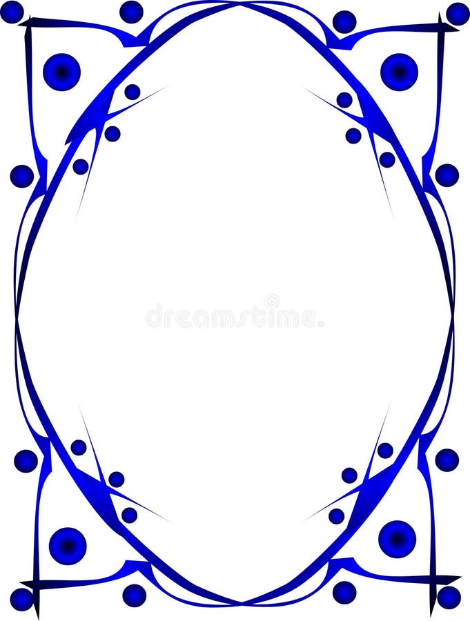 Frame azul ilustração stock. Ilustração de azul, fundo - 68206693