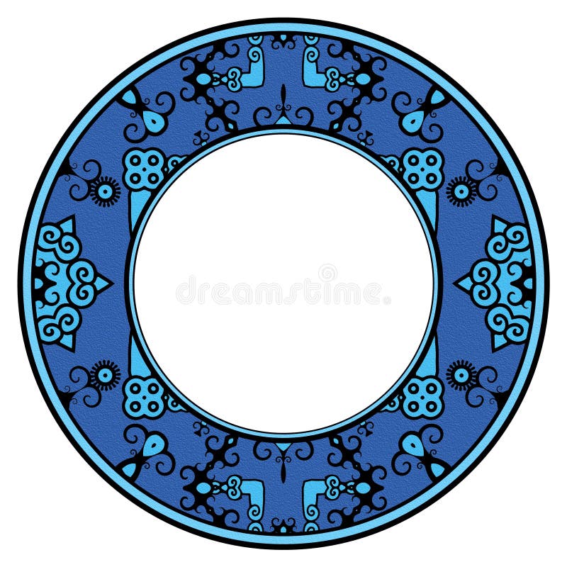 Frame azul ornamentado ilustração stock. Ilustração de azul - 19385770