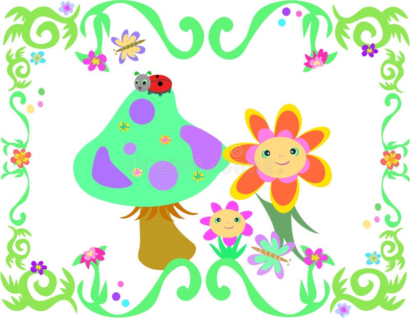 Frame of Baby Flowers stock vector. Illustration of clip - 11028417