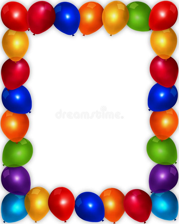 Frame from balloons stock illustration. Illustration of holiday - 54320954