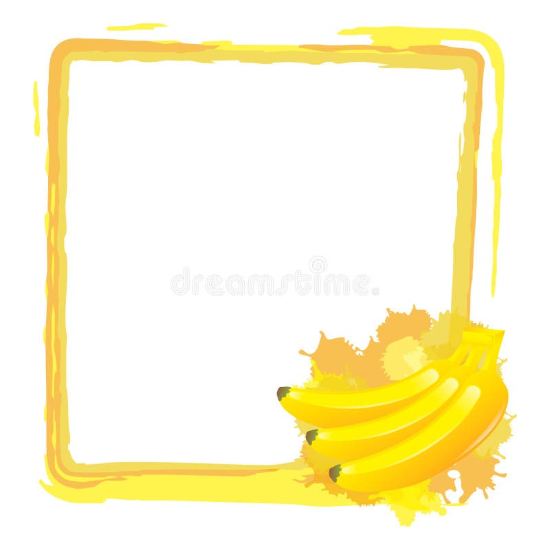 Frame with Banana. Vector Illustration Decorative Design Stock Vector ...
