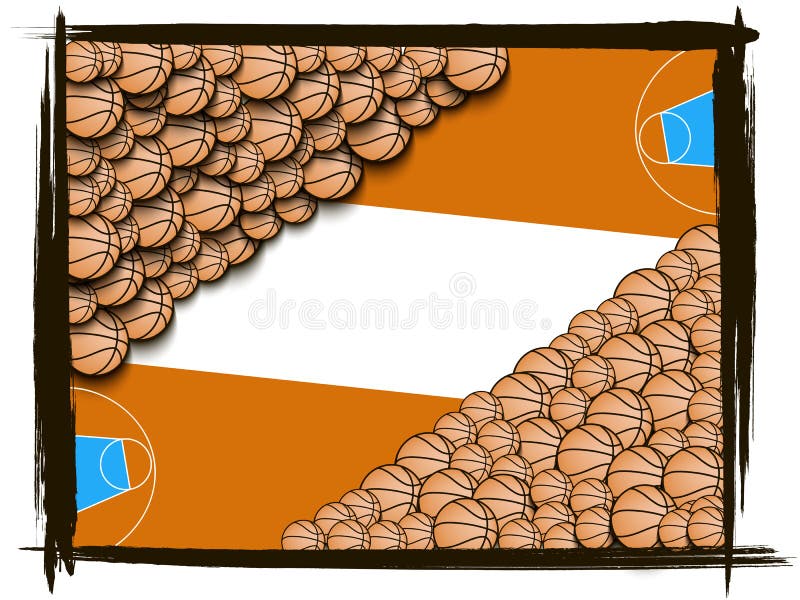 Frame with basketball stock vector. Illustration of silhouette - 65737898