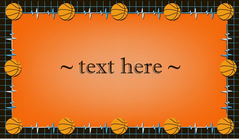 Frame with basketball stock vector. Illustration of marking - 75862706