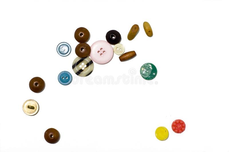 Frame of Beads and Buttons. Stock Photo - Image of female, frame: 78980026