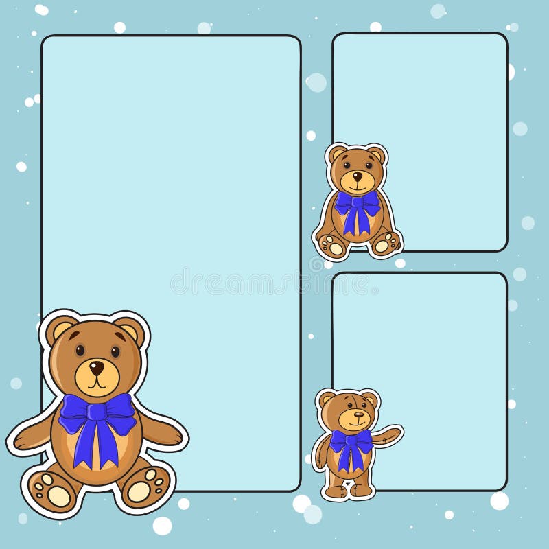 Frame with Bears in the Vector Stock Vector - Illustration of fluffy ...