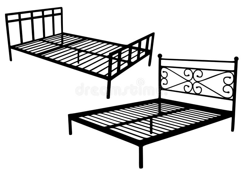 The Frame Beds in the Set are Large Stock Vector - Illustration of ...
