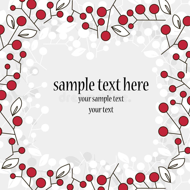 Frame with berries stock vector. Illustration of cute - 23197737