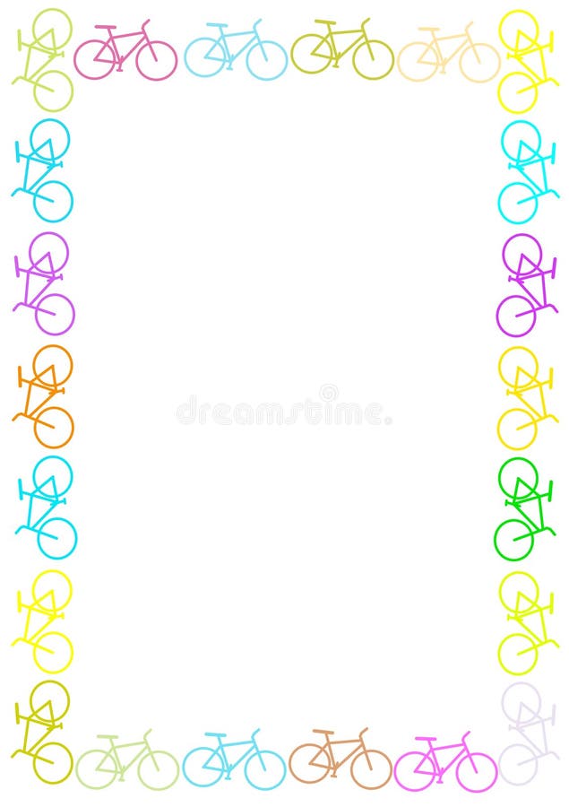 Frame with bikes stock vector. Illustration of bike, bicyclist - 43684988