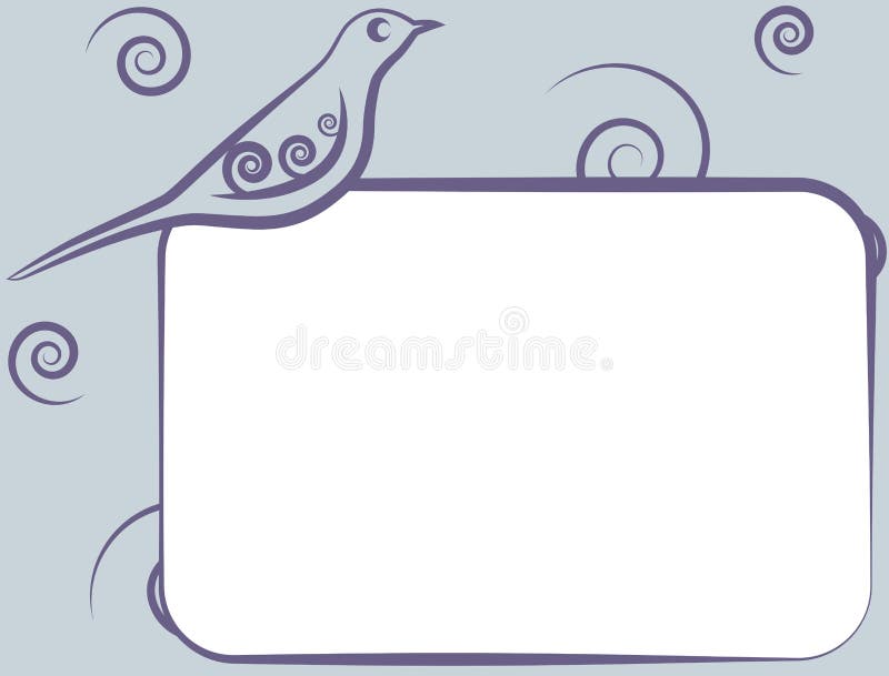 Frame with bird stock vector. Illustration of simple - 54895943