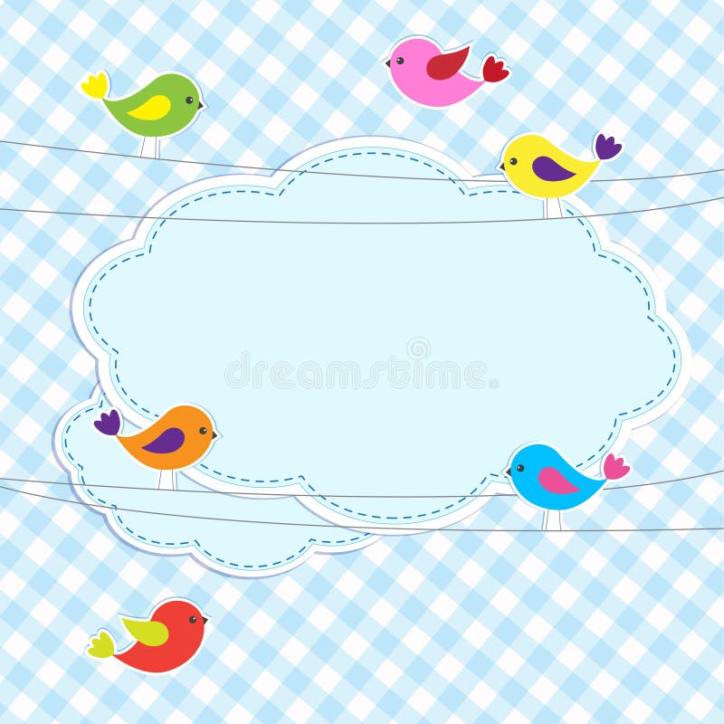 Birds frame stock vector. Illustration of graphic, background - 19691687