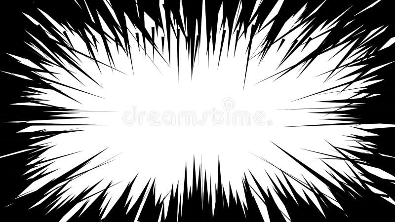 Frame with Black Spiky Lines on a White Background. Isolated Sharp ...