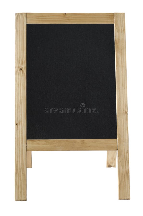 A-Frame Blackboard Isolated on White Stock Photo - Image of front ...
