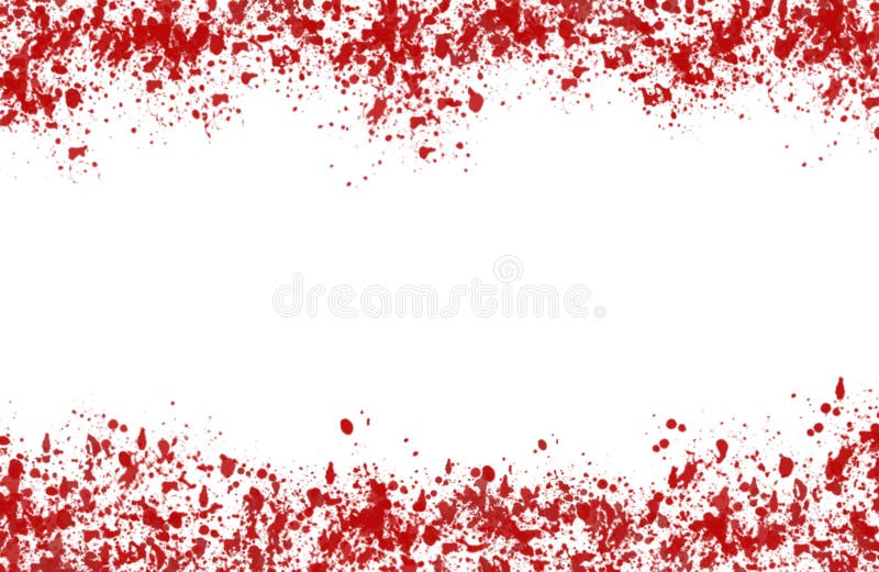 Frame of Blood Splatter on White Background Have Copy Space for Put ...