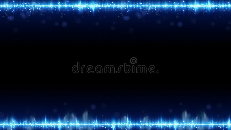 Frame of Blue Digital Audio Equalizer and Free Space Stock Illustration ...