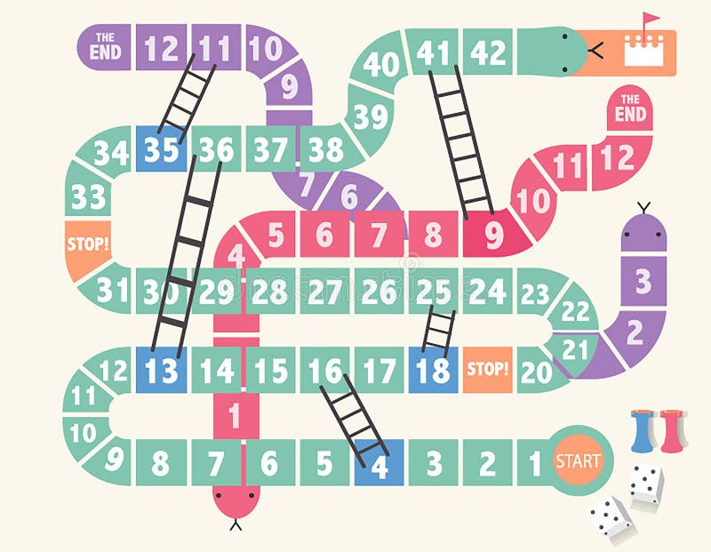 Frame of Board Game ,Funny Frame,snake Games,Vector Illustrations ...