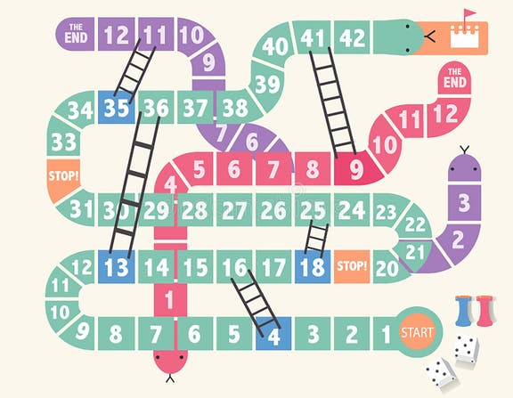 Frame of Board Game ,Funny Frame,snake Games,Vector Illustrations ...