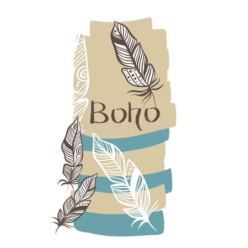 Frame in Boho Style with Place for Your Text Stock Vector ...