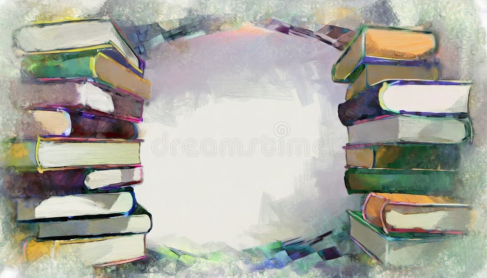 A frame of books stock illustration. Illustration of frame - 293976928