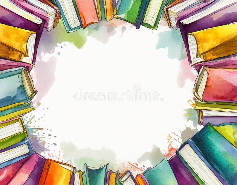 A frame of books stock illustration. Illustration of education - 293976957