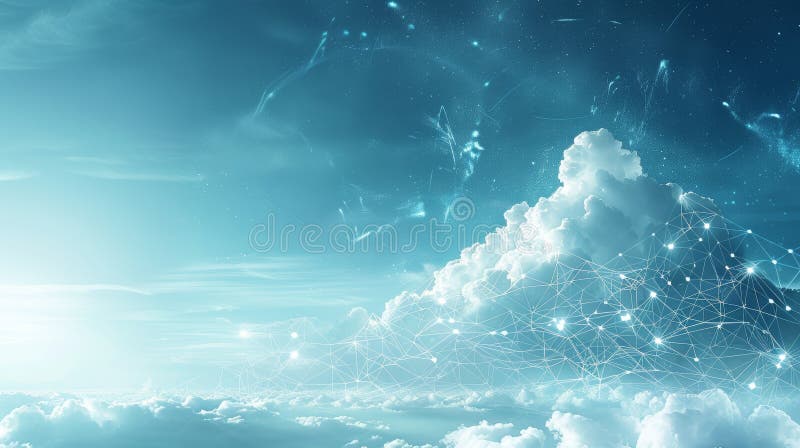 Frame Border Background of Cloud Computing Concept with Digital Network ...