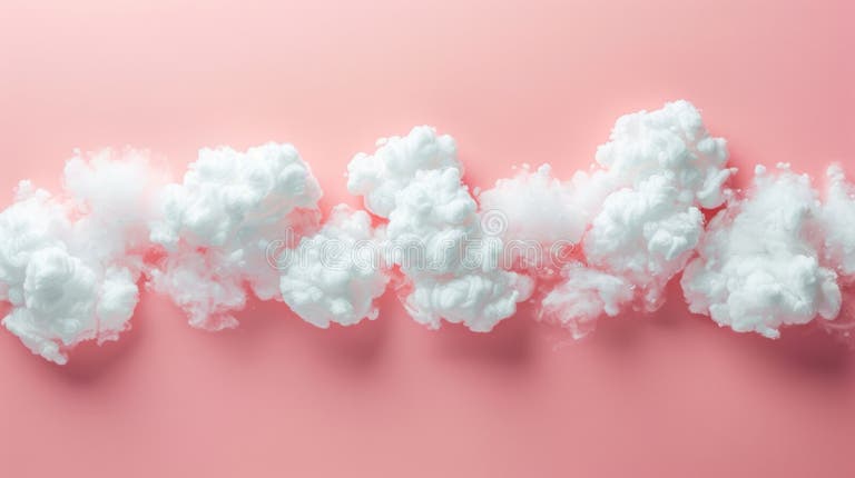 Frame Border Background of Cloud Computing Concept with Fluffy White ...