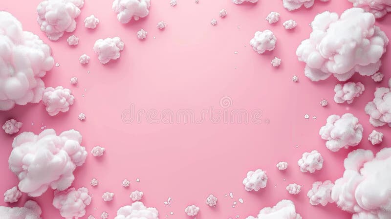 Frame Border Background of Cloud Computing Concept with Pink Sky and ...