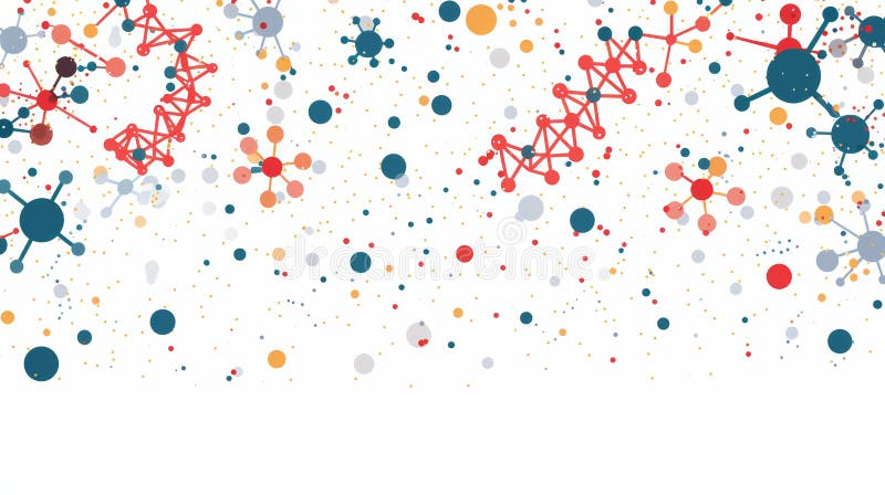 Frame Border Background of Health and Medical with Colorful Molecular ...