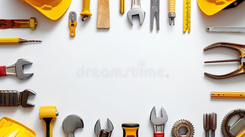 Frame Border Background of Labor Day Concept with Various Tools on ...