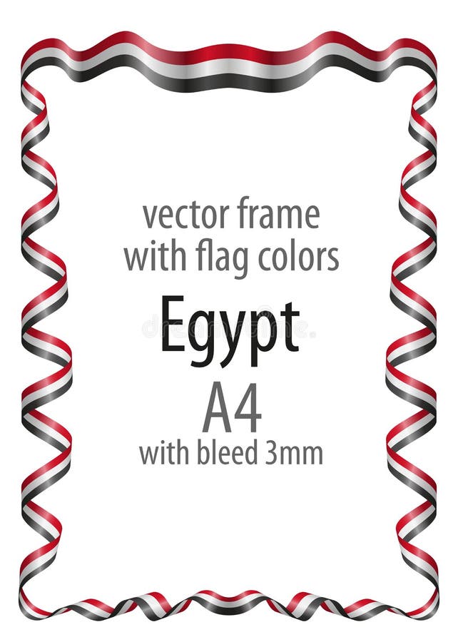 Frame and Border with the Coat of Arms and Ribbon with the Colors of ...