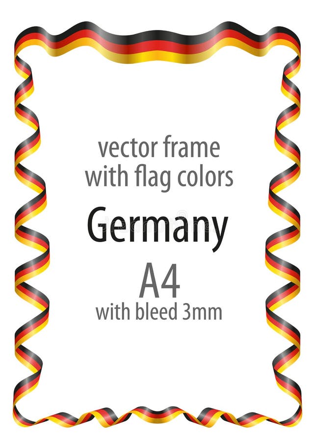 Frame and Border with the Coat of Arms and Ribbon with the Colors of ...