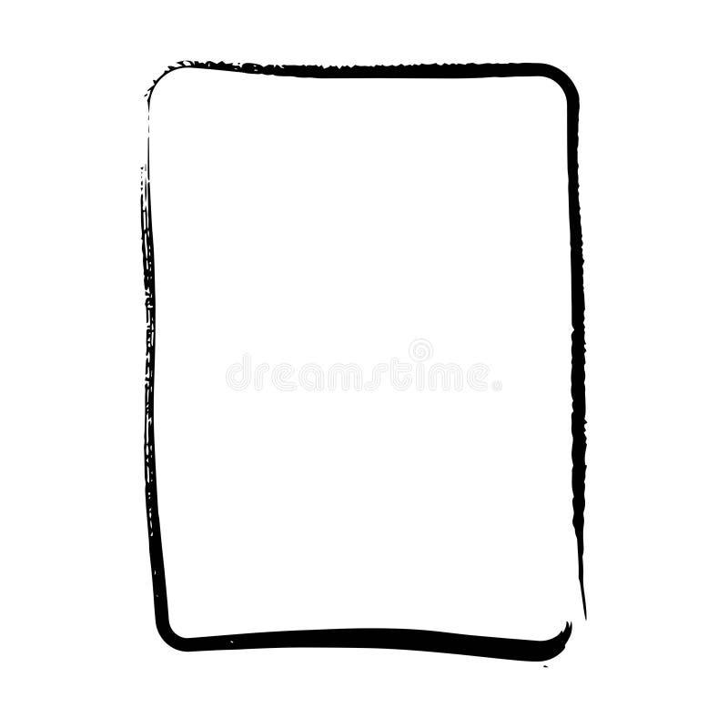 Frame Border Curved Grunge Shape Icon, Vertical Rectangle Decorative ...