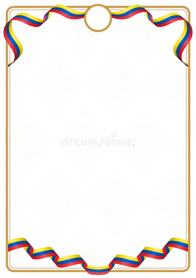 Frame and Border of Ecuador Colors Flag Stock Vector - Illustration of ...