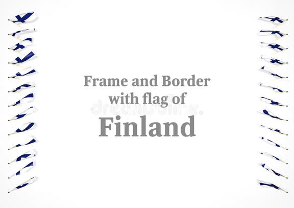 Frame and Border with Flag of Finland. 3d Illustration Stock ...