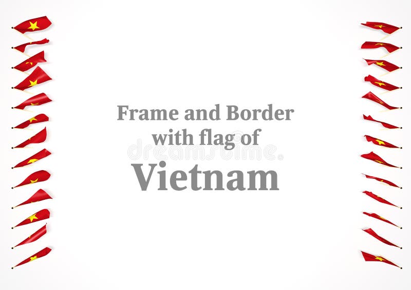 Frame and Border with Flag of Vietnam. 3d Illustration Stock ...
