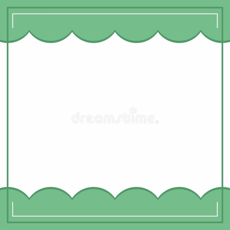 Frame or Border. Green and White Background Color with Stripe Line and ...
